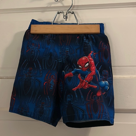 Marvel | Swim | Marvel 4t Blue Red Spiderman Swim Trunks | Poshmark